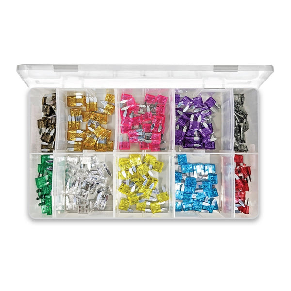 200 Piece Assorted Mini Blade Fuse Kit 2A-30A - Furneaux Riddall