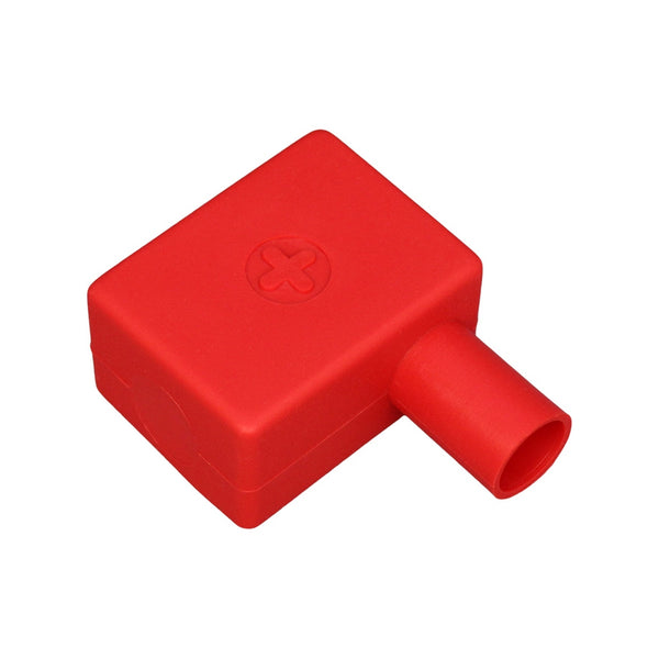 Angled Battery Terminal Cover Right Handed - Red - Furneaux Riddall