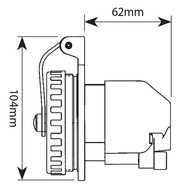 Hubbell Phone/TV Socket Inlet HBLPHTVSS - Furneaux Riddall