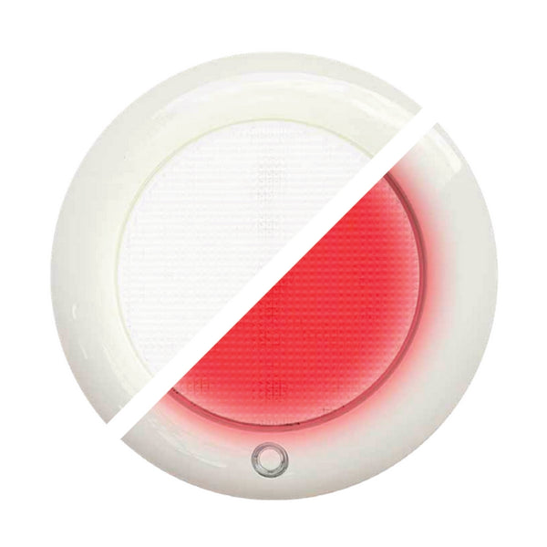 Round LED Warm White/Red Interior Light with Switch 10-30V DC ...